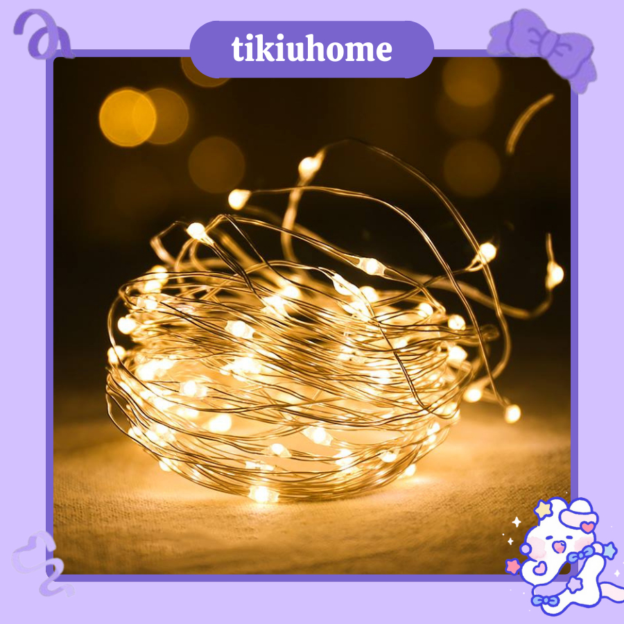 Dây Đèn LED TIKIU Đèn Đom Đóm Đèn Fairylight 1M-2M Gắn Pin Trang Trí Hộp Quà, Túi Quà Tặng,Trang ...