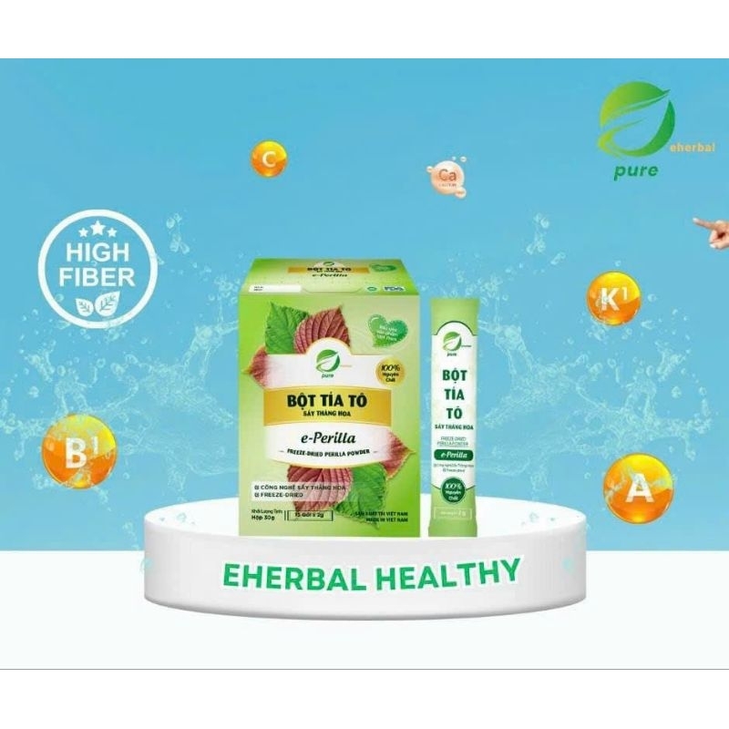 Bột tía tô sấy thăng hoa, hiệu Eherbal Pure, gói 30g (15 gói x 2g) | Shopee Việt Nam