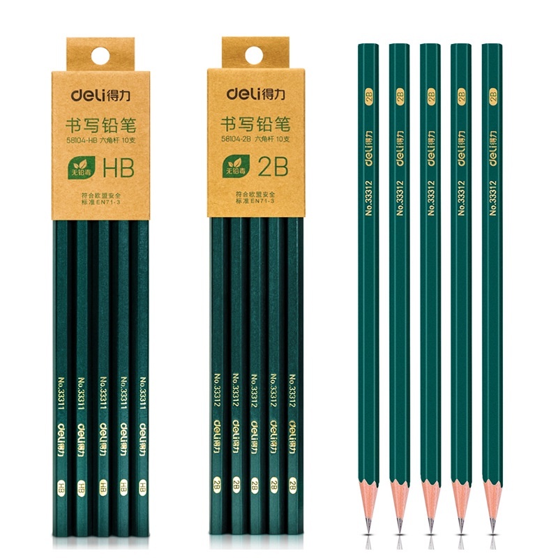 Bút chì gọt Deli lục giác loại 2B/HB combo 10 bút | Shopee Việt Nam