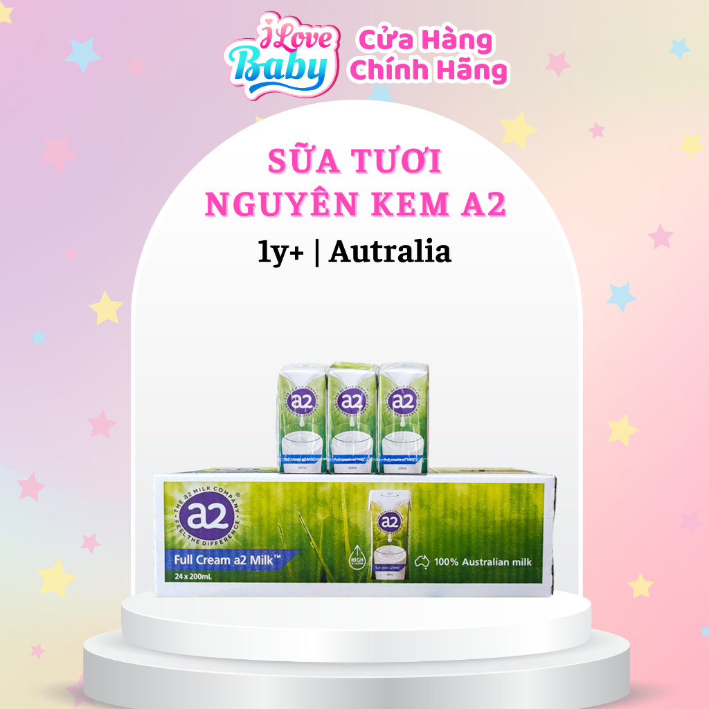 (Date T10/2024) Thùng 24 hộp Sữa Tươi Nước Nguyên Chất A2 của Úc - A2 Milk -200ML | Shopee Việt Nam