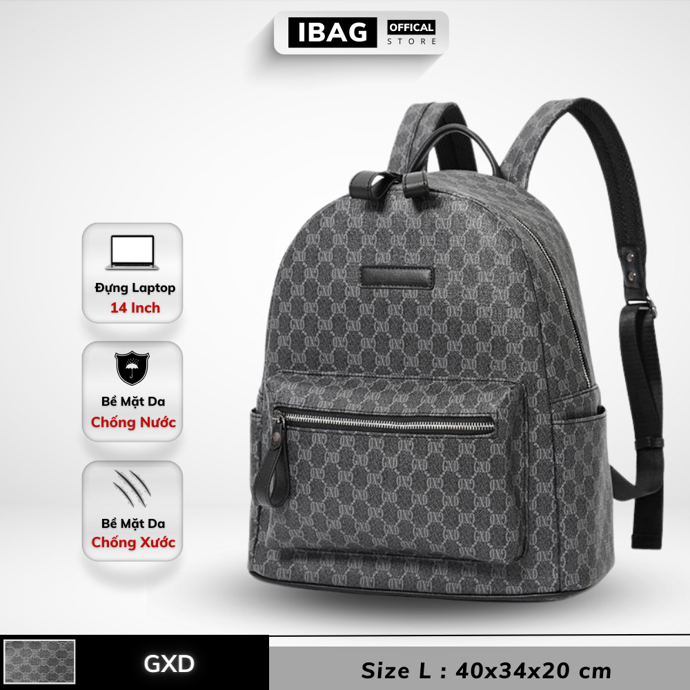 Balo Da EDM Thời Trang Nam Nữ IBAG Cặp Sách Đi Học Chất liệu Da Pu Cao ...