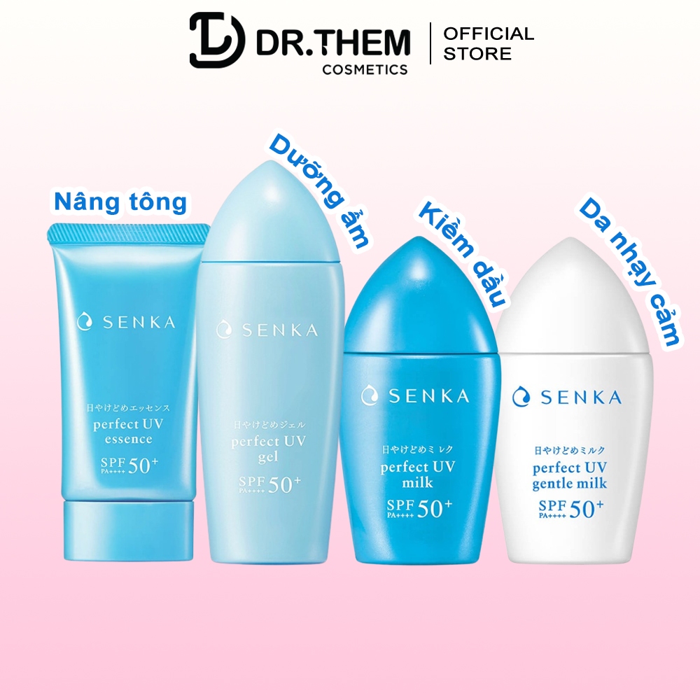 Kem Chống Nắng Senka Perfect UV (Milk / Gel / Essence / Gentle Milk) 40ml-50ml-80ml | Shopee ...