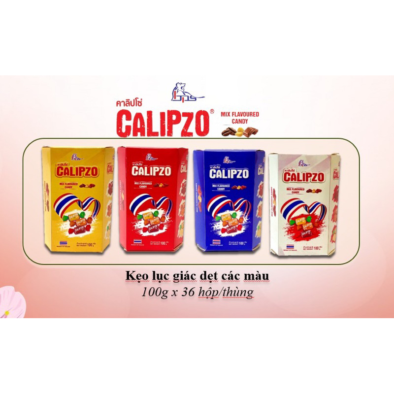 Kẹo hộp lục giác dẹt Calipzo ít ngọt /Amira mix 100gr Thái Lan | Shopee ...
