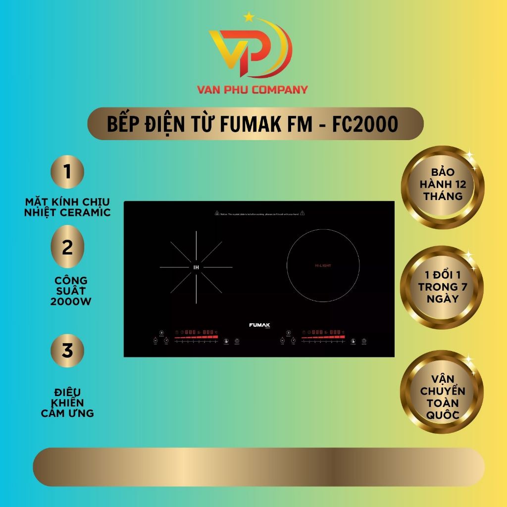 Bếp Điện Từ Hồng Ngoại Đôi Fumak FM-CF2000 Thương Hiệu Nhật Bản ...