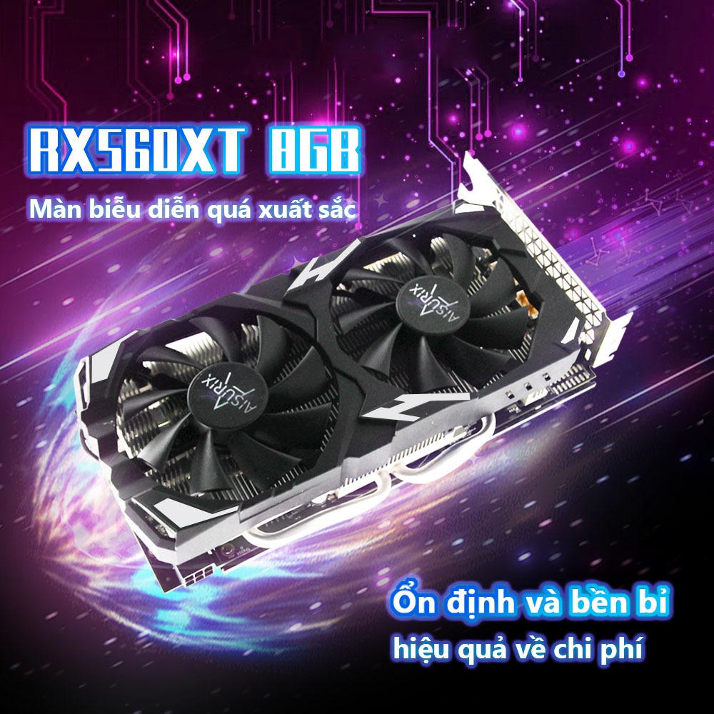 AISURIX Brand New RX 560XT 8GB VGA Card màn hình Card đồ họa AMD GPU ...