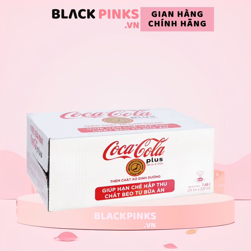 Thùng 24 lon nước ngọt Coca Cola Plus lon 320ml - không đường, không calo, thêm chất xơ | Shopee ...