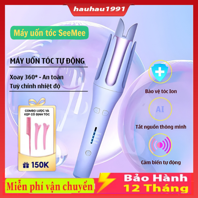 Máy uốn tóc làm xoăn tự động SeeMee/FAERS PLUS lớp phủ gốm sứ bảo vệ tóc khi tạo kiểu đường kính ...