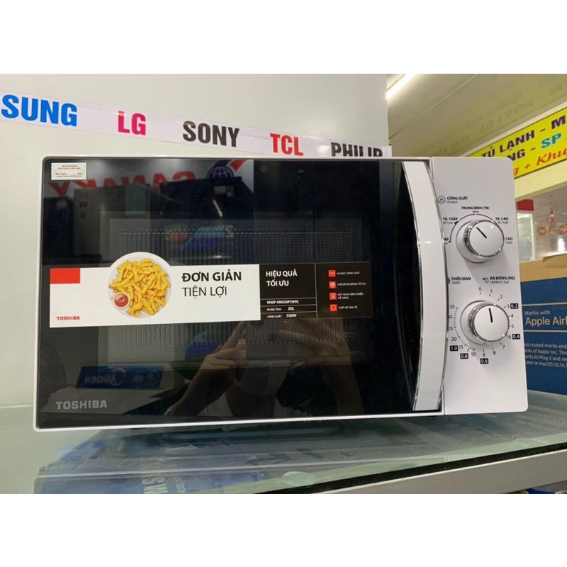 Lò vi sóng Toshiba MW2-MM20P(BK) & MWP-MM20P(WH) 20 lít, không nướng, chính hãng, bảo hành 12 ...