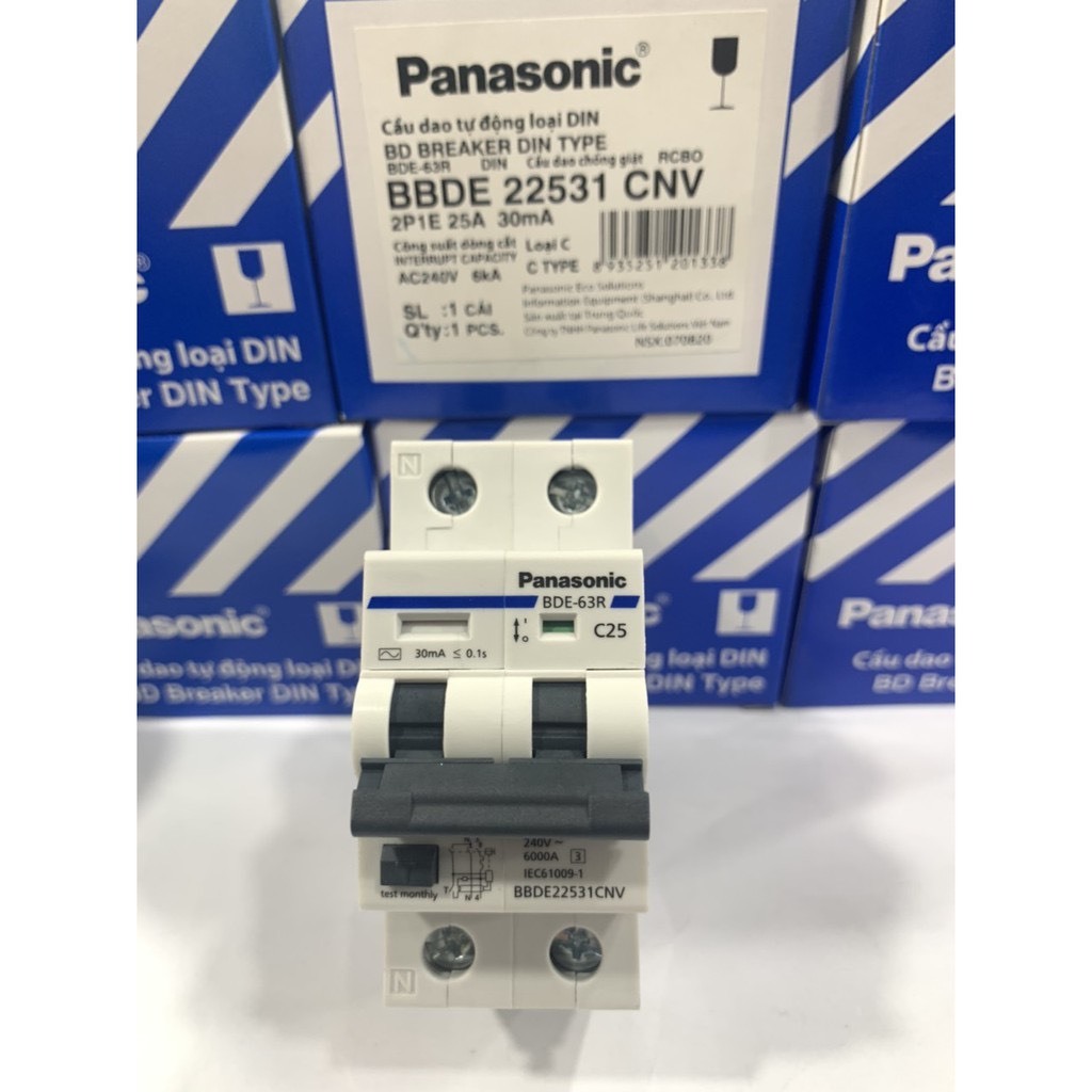 (Panasonic) Cầu dao tự động - CB chống giật 2P 2 pha 2 tép 25A 32A 40A 50A 63A | Shopee Việt Nam
