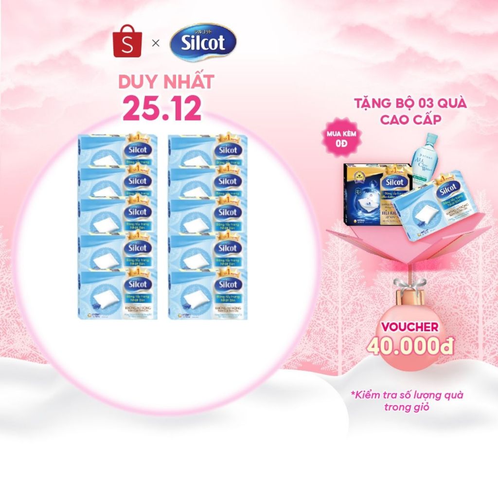 Bộ 10 hộp Bông trang điểm (bông tẩy trang) Silcot 82 miếng/hộp | Shopee ...