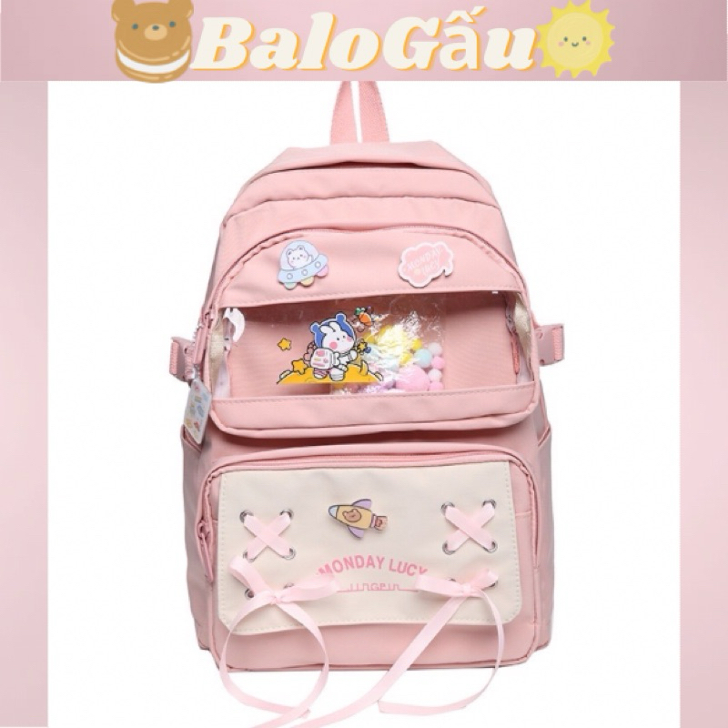 Balo đi học Cute Ulzzang dễ thương , Balo nhiều ngăn mẫu mới Xinh phối ...