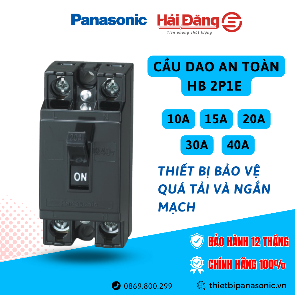 [Chính hãng] CB cóc Panasonic 15A, 20A, 30A, 40A - Át HB bảo vệ quá tải ...