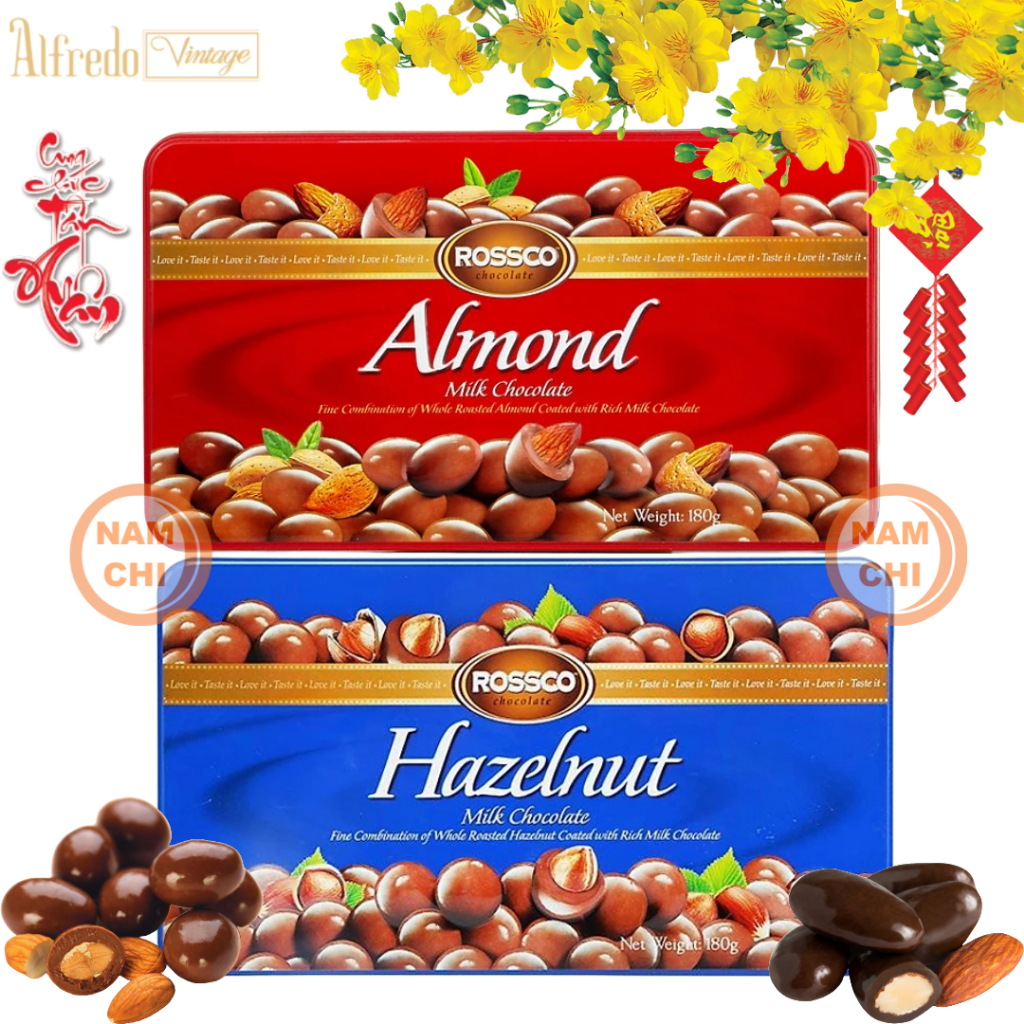 SOCOLA ALFREDO ROSSCO MILK CHOCOLATE NHÂN HẠNH NHÂN HẠT DẺ ĂN SIÊU NGON ...