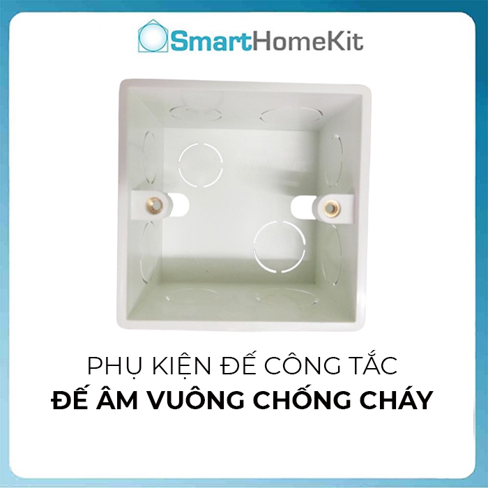 Đế âm, đế nổi vuông nhựa chống cháy SINO S3157H (82.5x82.5x51.5mm ...