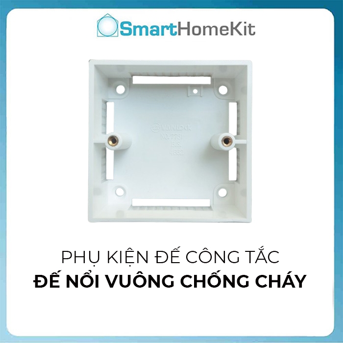 Đế âm, đế nổi vuông nhựa chống cháy SINO S3157H (82.5x82.5x51.5mm ...