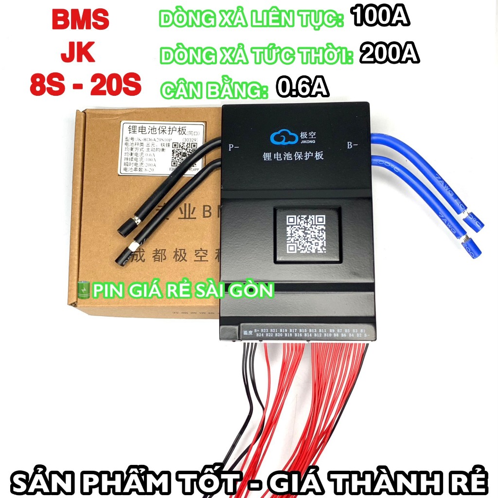 Mạch BMS JK 8S-20S 100A/200A Cân Bằng 0.6A Chính Hãng (PGRSG) | Shopee ...