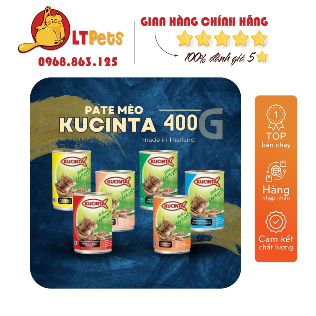 PATE LON KUCINTA SIÊU NHIỀU CÁ 400g NHẬP THÁI CHÍNH HÃNG | Shopee Việt Nam