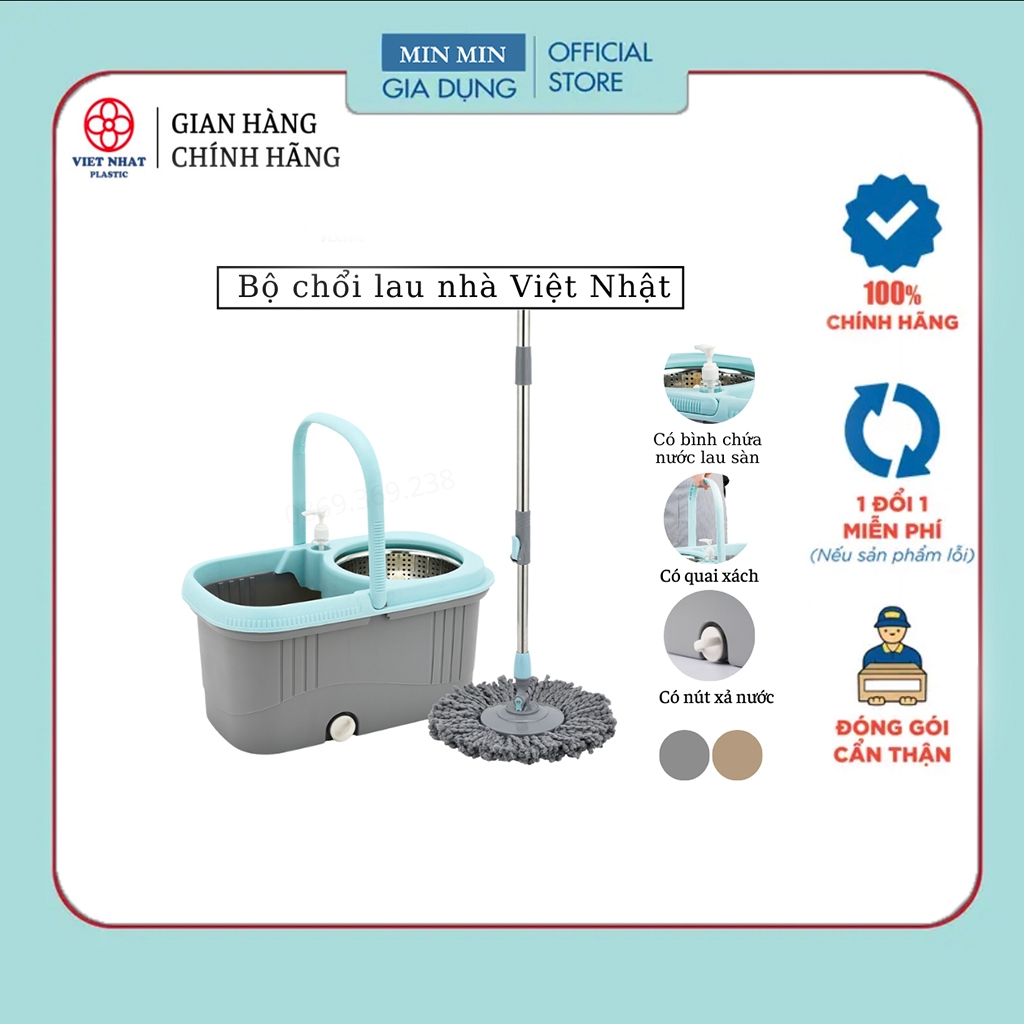 Bộ lau nhà,Bộ Chổi Lau Nhà Tự Vắt Cao Cấp HOKORI Chính Hãng Việt Nhật ...