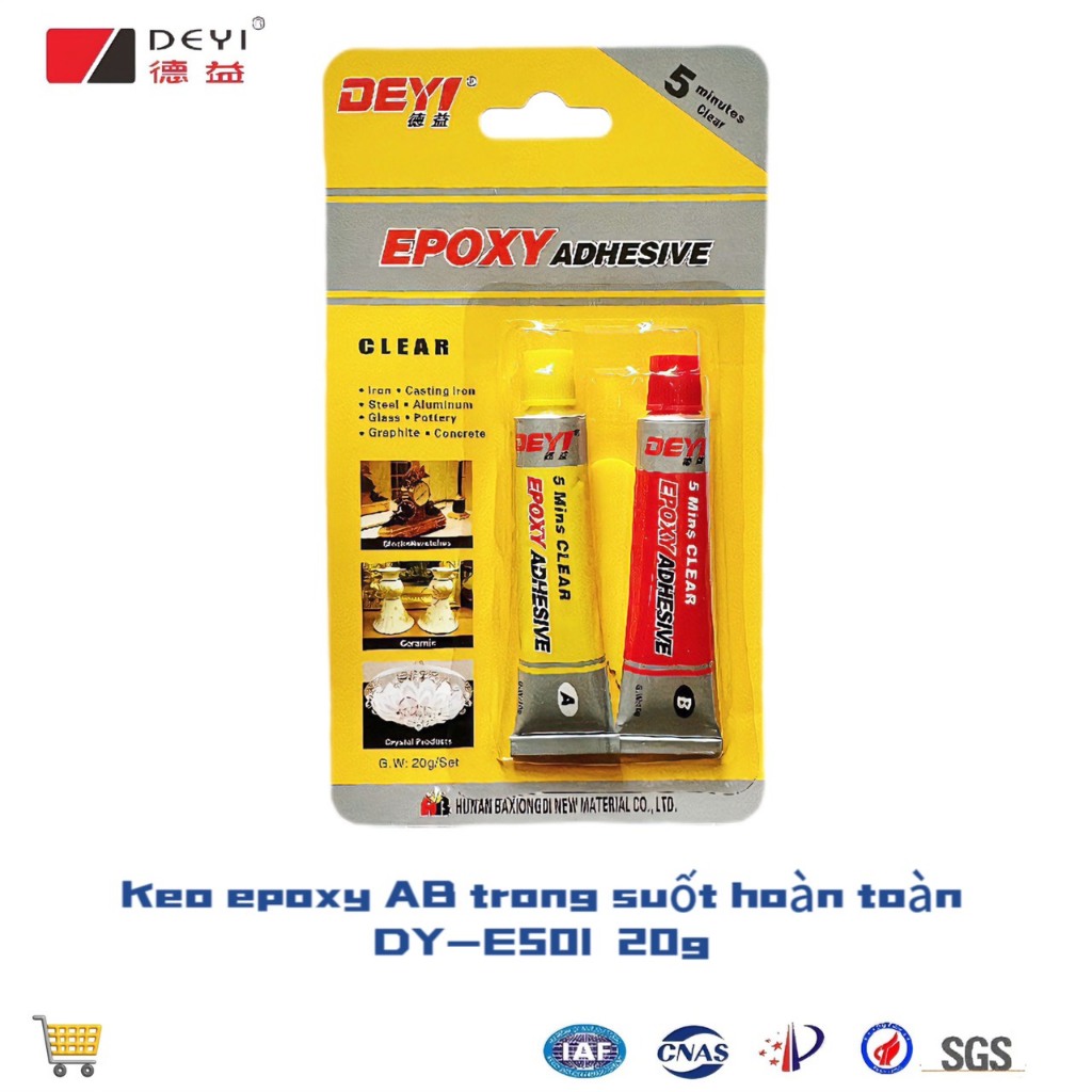 Combo 10 vĩ Keo EPOXY AB DEYI E501 dạng tuýp | Shopee Việt Nam
