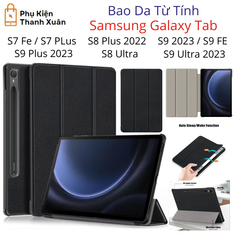 Bao da Samsung Galaxy Tab S7 FE / S7 Plus 2021 / S8 Plus 2022/ S8 Ultra ...