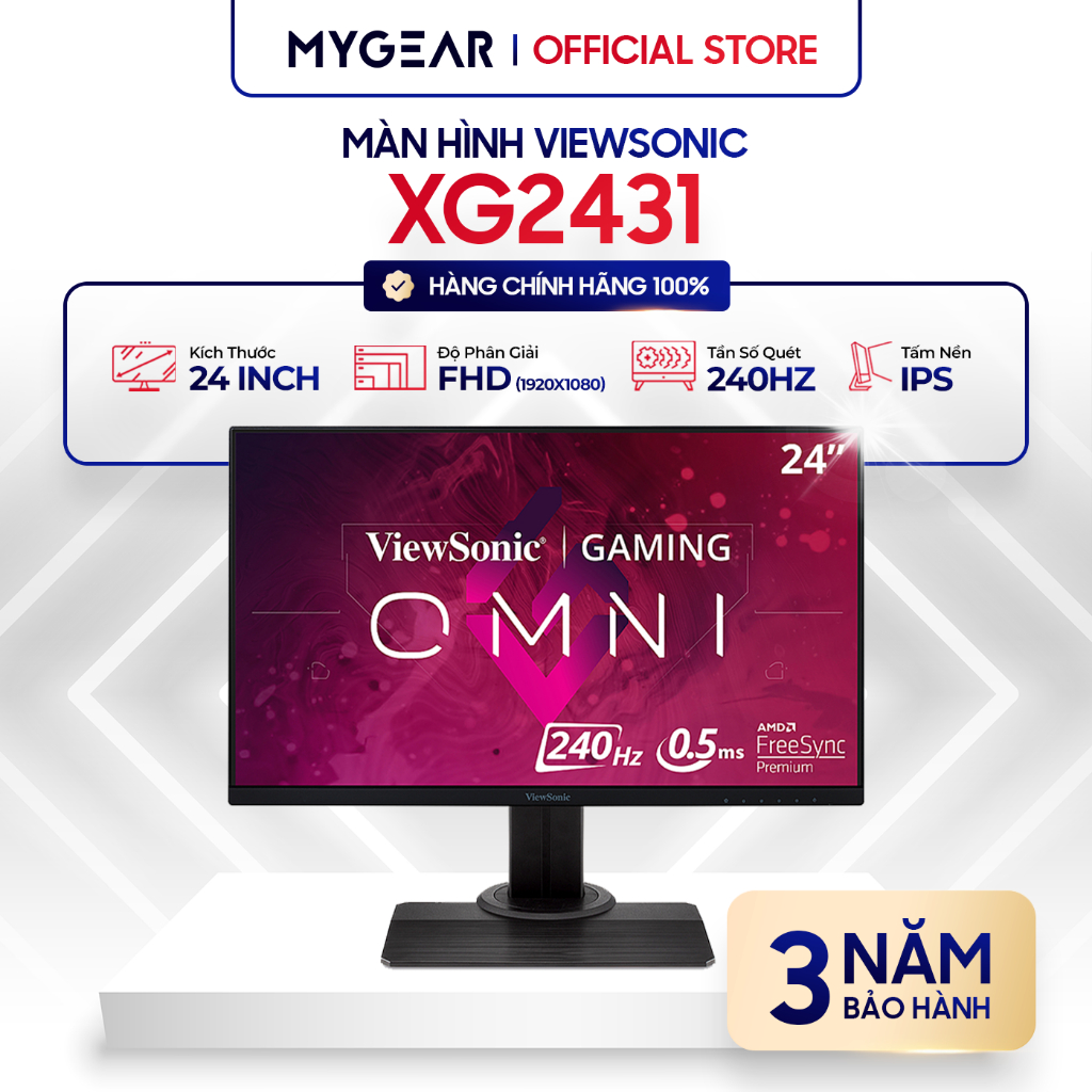 Màn hình Gaming ViewSonic XG2431 24″ FHD IPS 240Hz (DP, HDMI, VGA ...