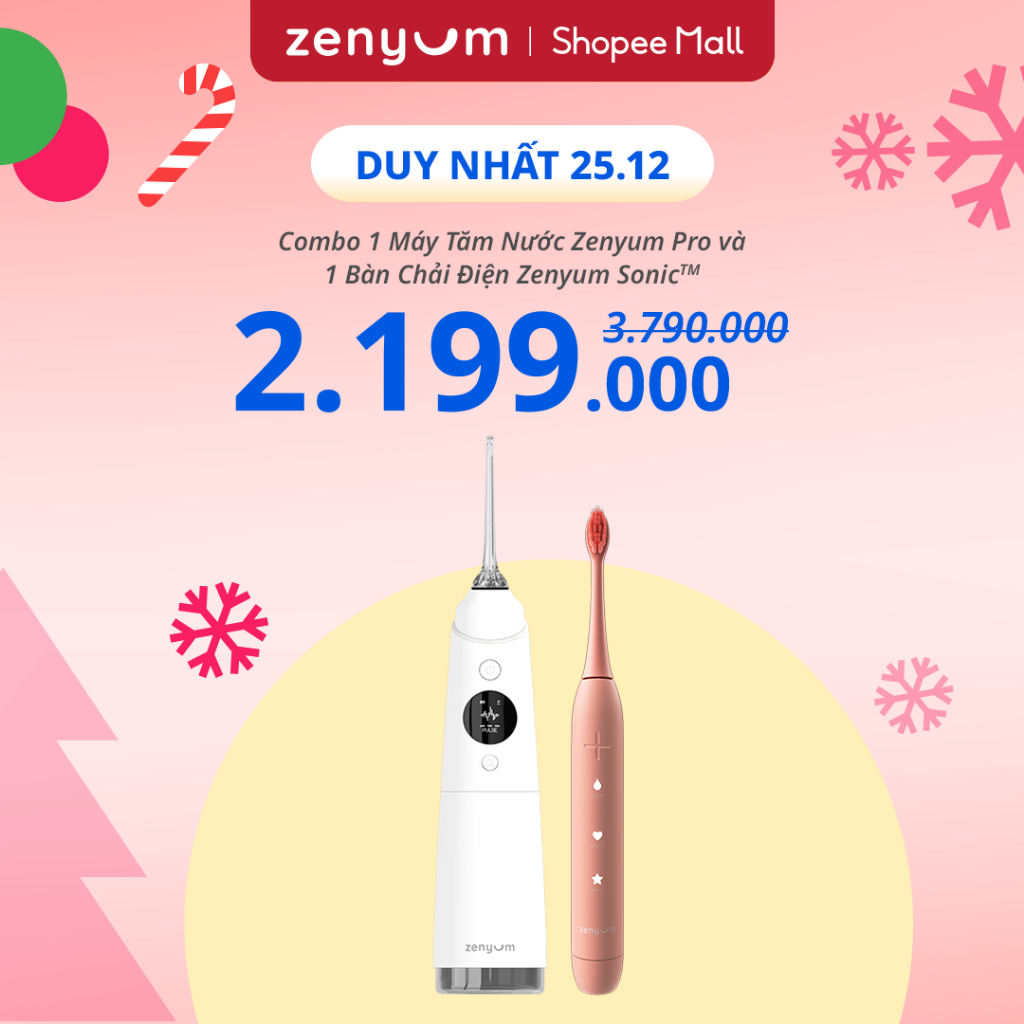 Combo 1 Máy Tăm Nước Zenyum Pro và 1 Bàn Chải Điện Zenyum Sonic | Shopee Việt Nam