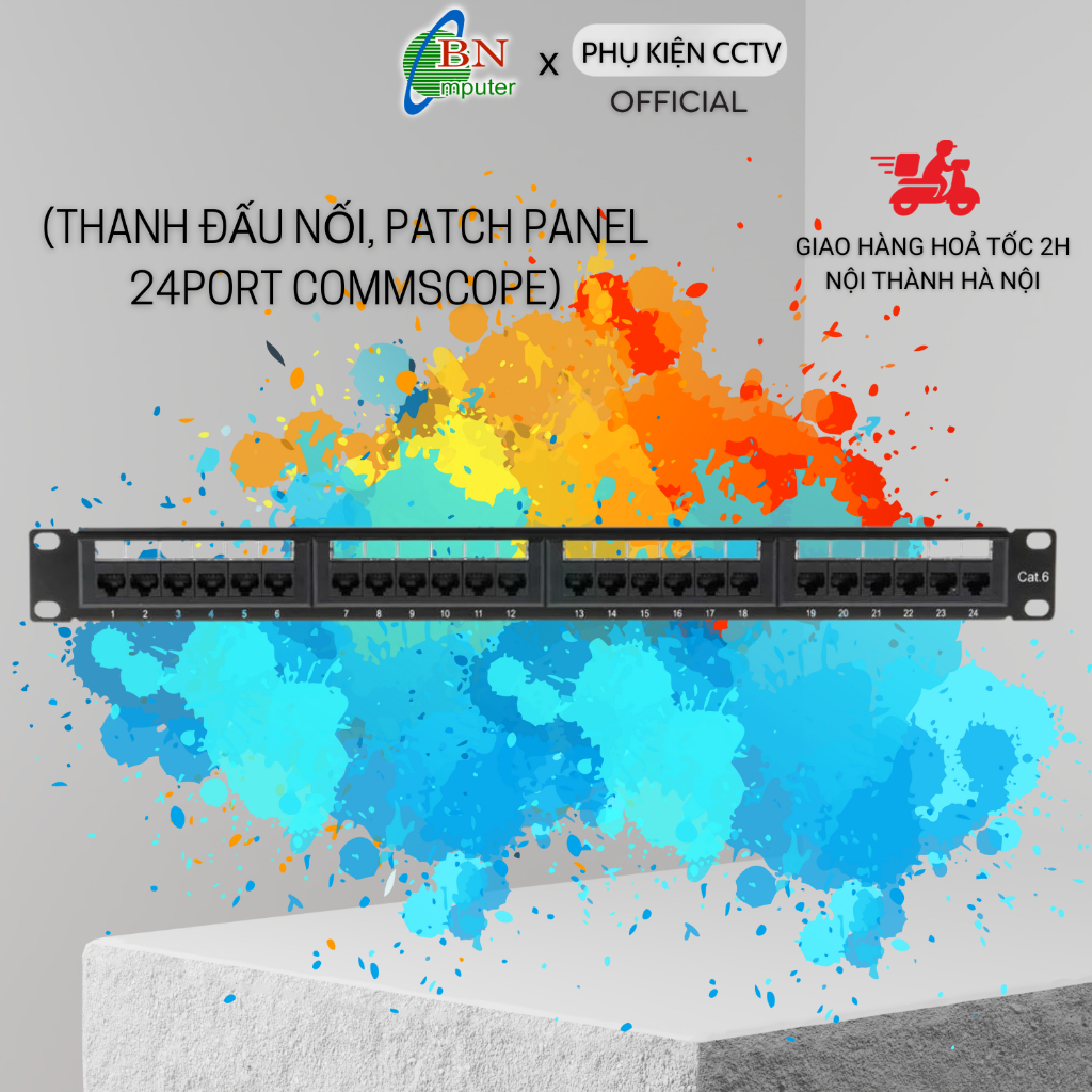 Thanh đấu nối, Patch Panel CAT6 COMMSCOPE 24 Cổng | Shopee Việt Nam