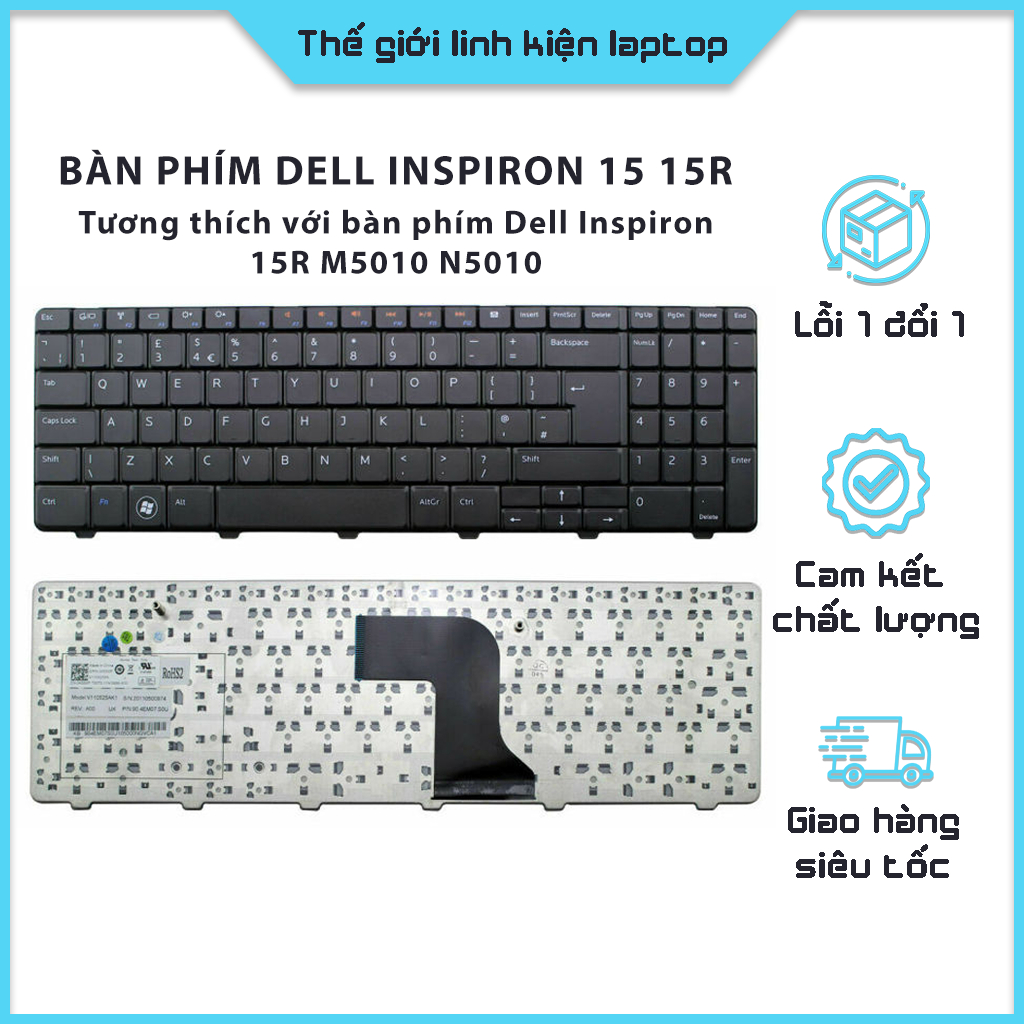 Bàn phím laptop Dell Inspiron 15 15R M5010 N5010 – 15R N5010 | Shopee Việt Nam