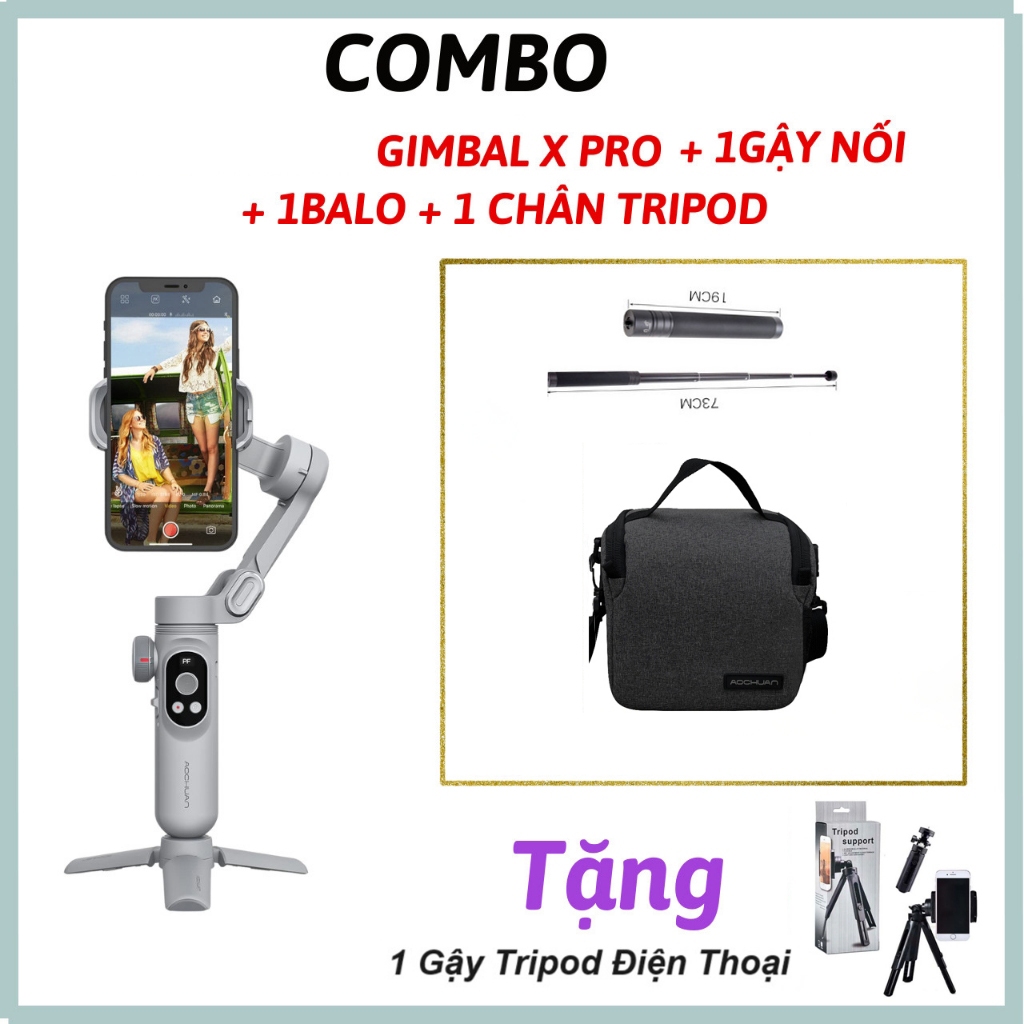 Gimbal Smart X Pro, Gimbal Chống rung điện thoại, Gậy chống rung dành ...