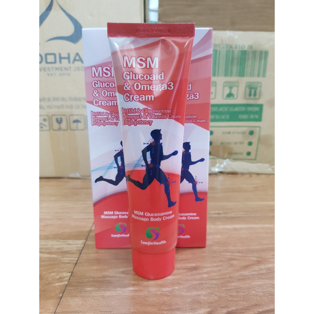 Dầu xoa bóp xương khớp Hàn Quốc 165ml MSM Glucoaid & Omega 3 Cream Samjin Date | Shopee Việt Nam