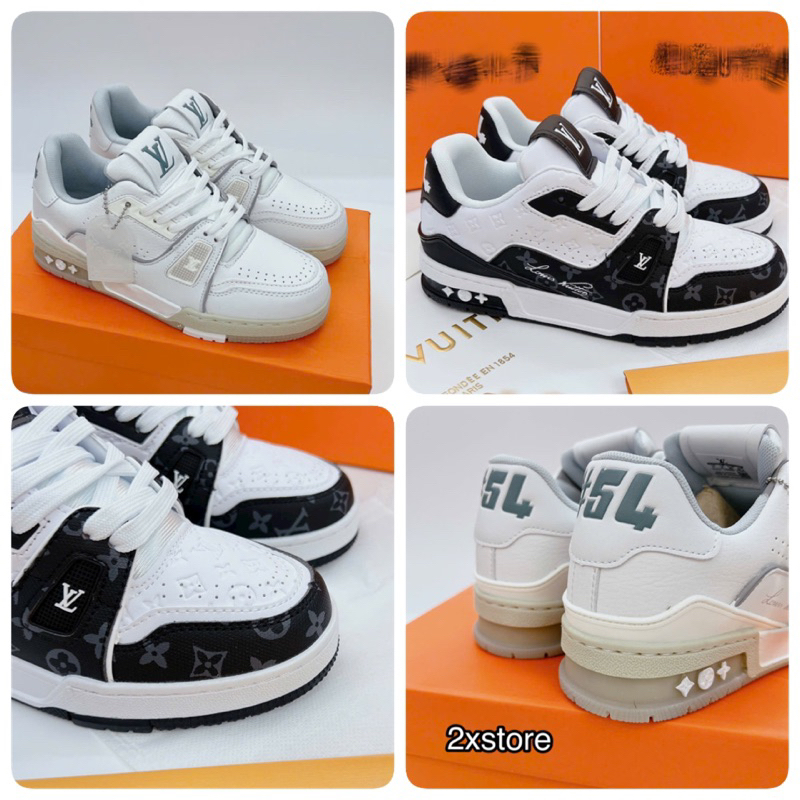 Giầy Louis Vui trắng đen trainer cao cấp Fullbox tag bill | Shopee Việt Nam