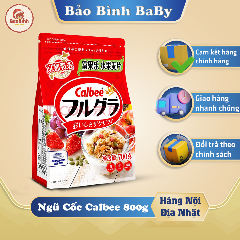 Ngũ Cốc Calbee 800g Nội Địa Nhật Bản Ngũ Cốc Hoa Quả Callbee sấy khô | Shopee Việt Nam