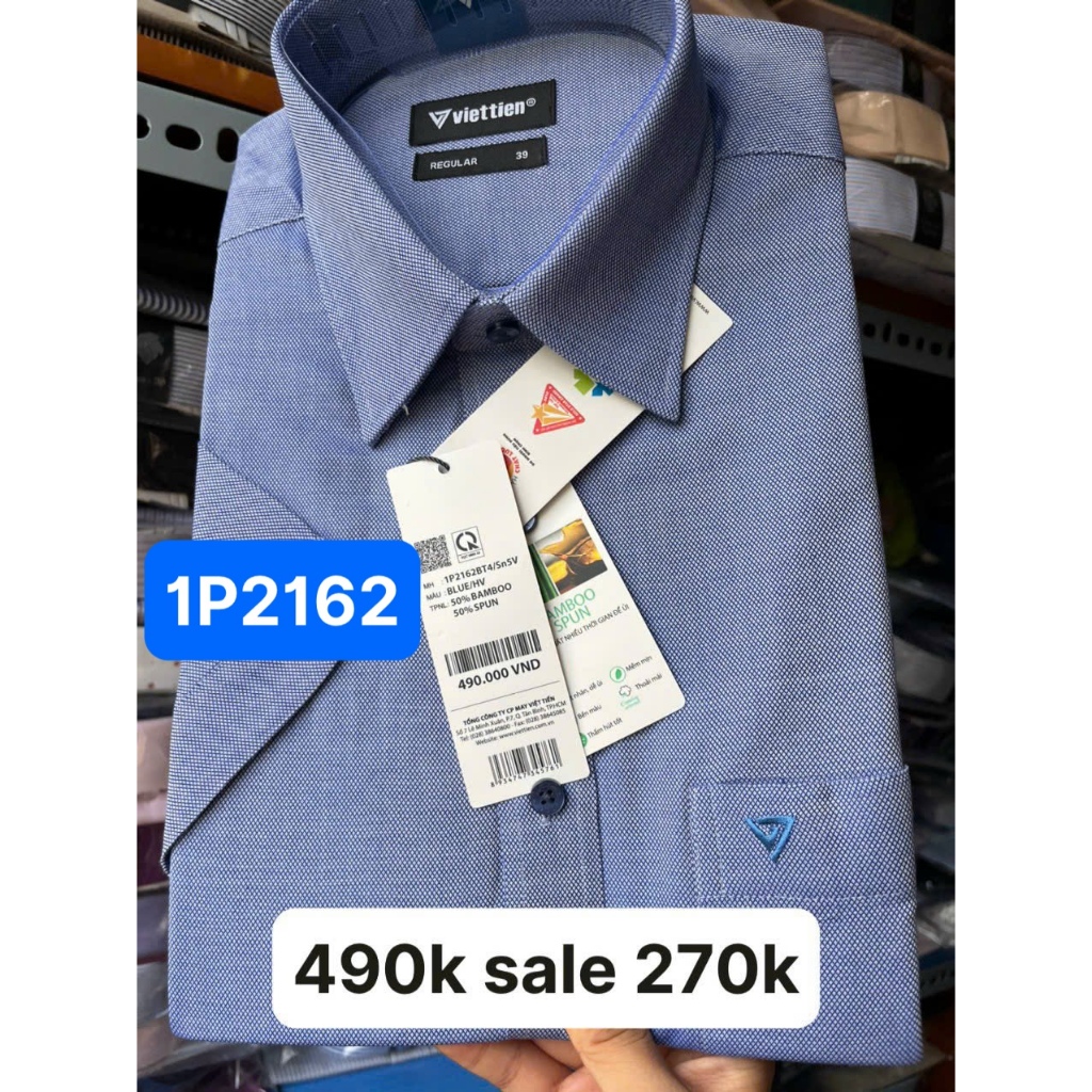 Áo sơ mi mi việt tiến giảm 55% giá 490k sale 270k | Shopee Việt Nam