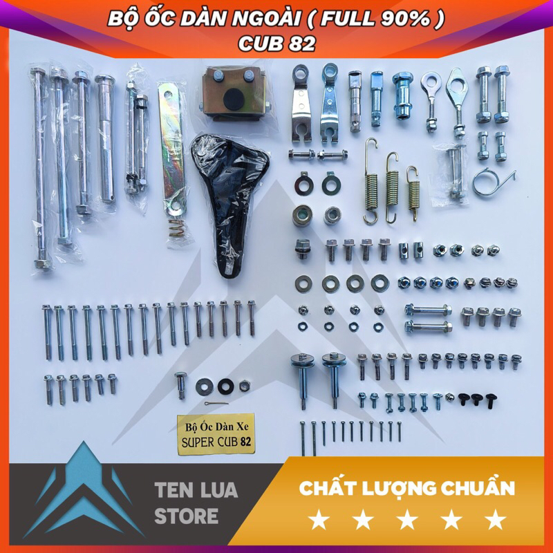Bộ ốc xe Cub 82 Hàng cao cấp-xi mạ ánh màu-hàng tiêu chuẩn giả zin Full ...