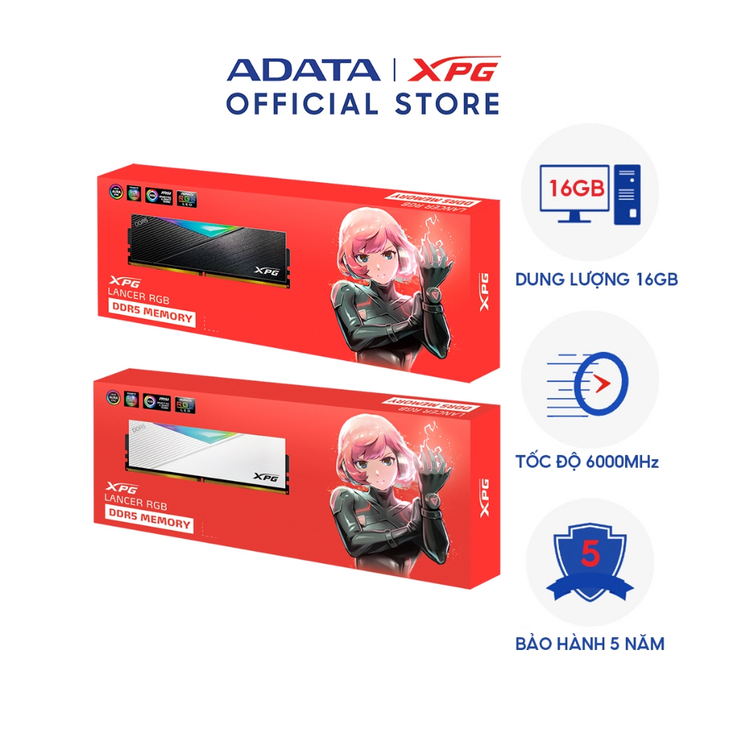 Bộ Nhớ Trong Máy Tính - RAM ADATA LANCER DDR5 16GB (16x1) Bus 6000Mhz ...