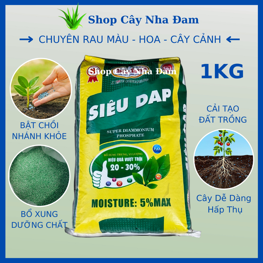 Phân Bón DAP Cao Cấp Cho Mọi Cây Trồng Và Hoa Kiểng (1KG) | Shopee Việt Nam