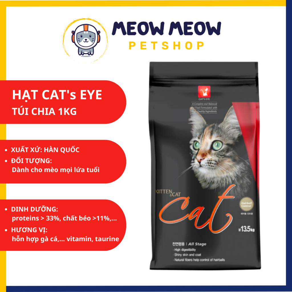 Hạt cho mèo mọi lứa tuổi CATS ON. Hạt cho mèo Catson Túi 1KG xuất xứ ...