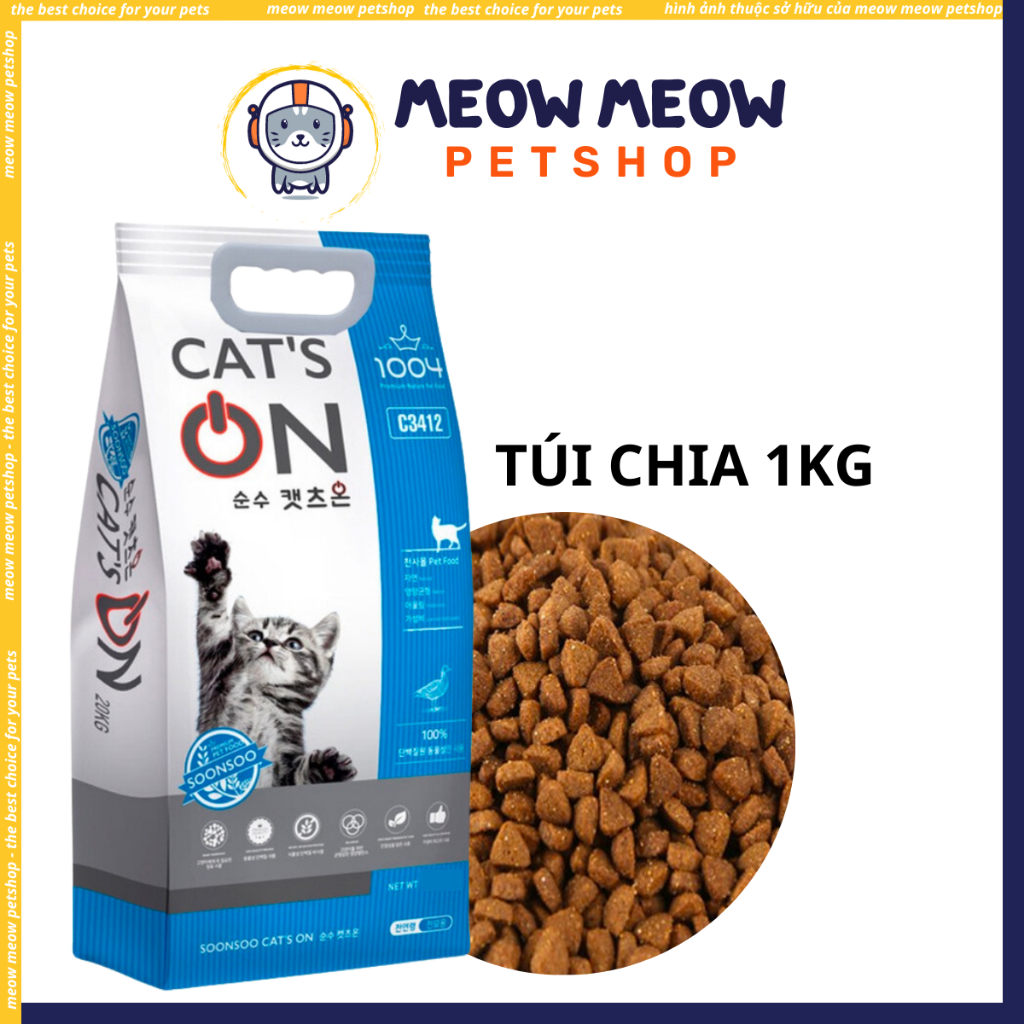 Hạt cho mèo mọi lứa tuổi CATS ON. Hạt cho mèo Catson Túi 1KG xuất xứ ...
