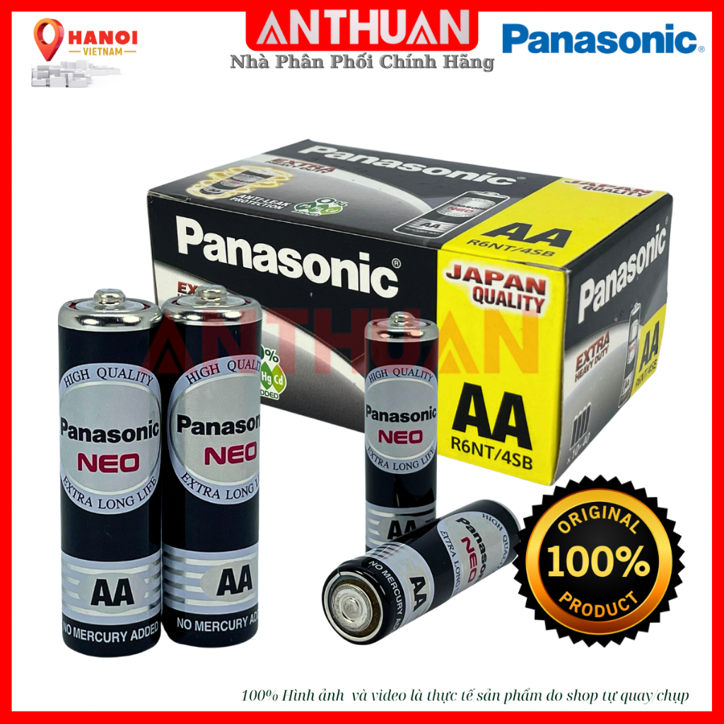 Hộp 40 viên pin AA / 2A Panasonic NEO R6NT-4SB Tiểu đenchínhhãng chất ...