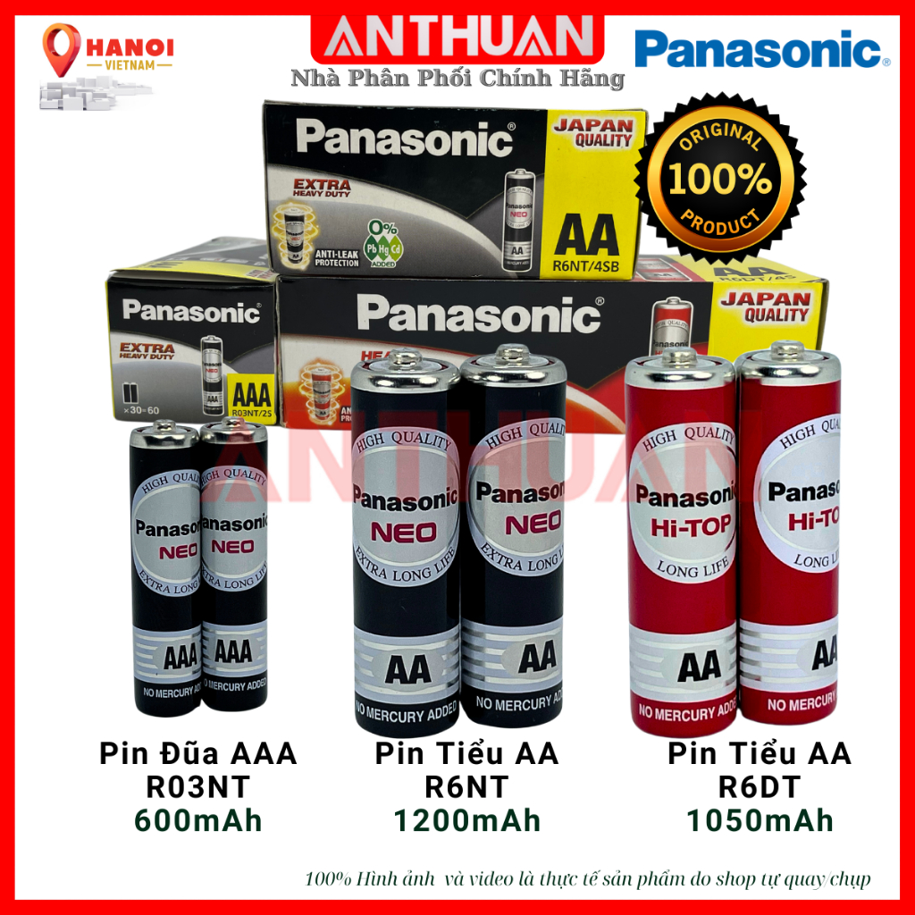 [2 viên] Pin AA - AAA Panasonic 2A Pin Tiểu, 3A Pin Đũa Cao Cấp R6NT ...