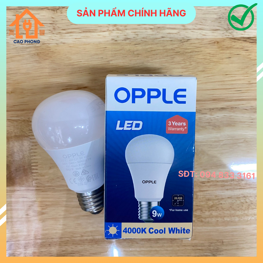 Bóng đèn bulb Opple EcoMax 3W 5W 7W 9W 12W 14W | Shopee Việt Nam