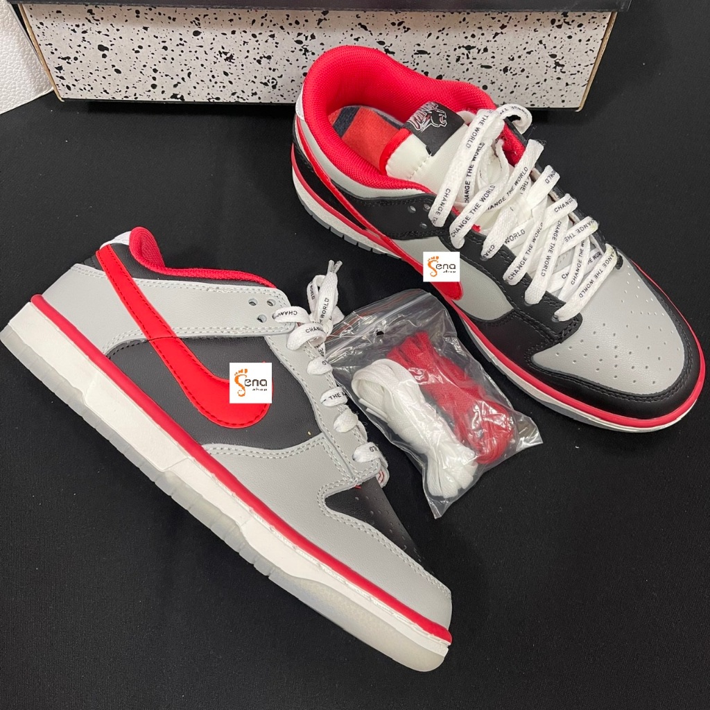 Giày Thể Thao Dunk Low “Clark Atlanta Universit", SB Dunk Đen Đỏ Phiên ...