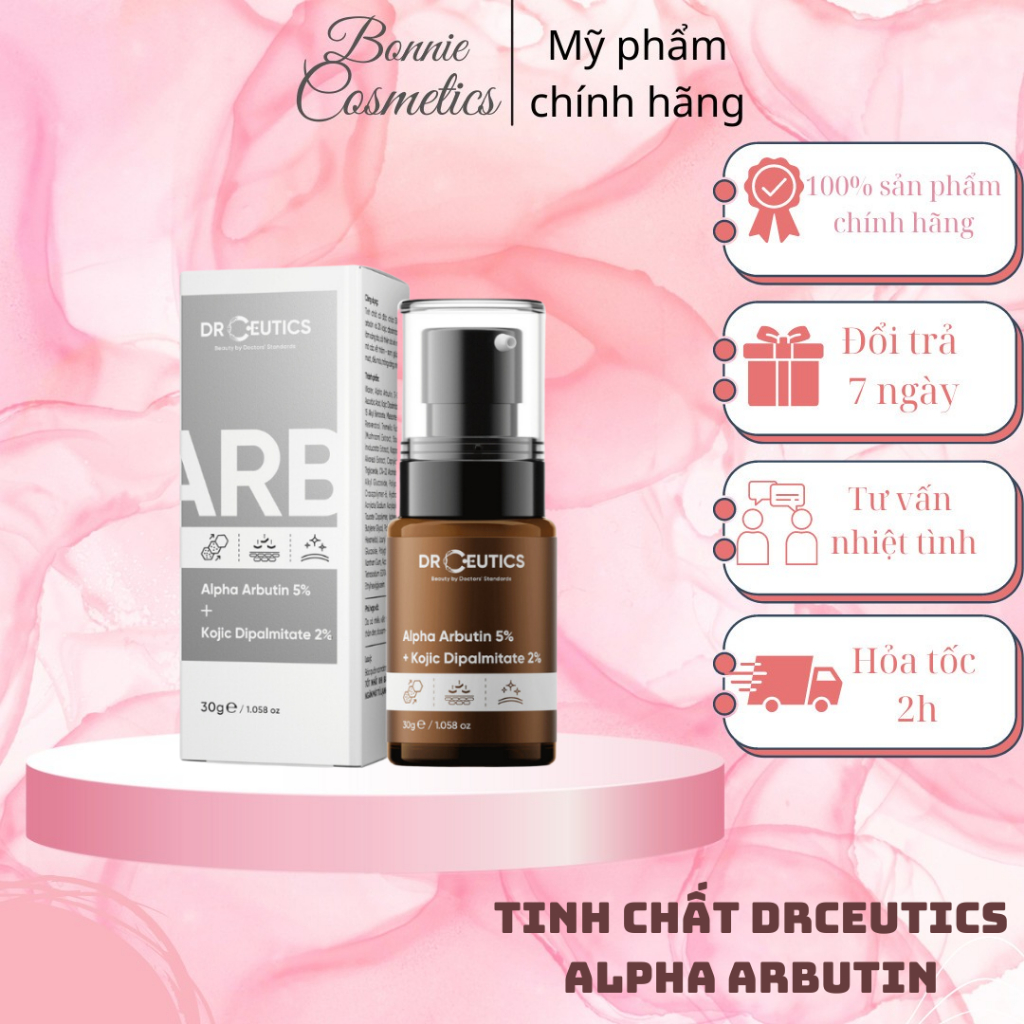 Tinh chất DrCeutics Alpha Arbutin 5% Và Kojic Dipalmitate 2% làm sáng da mờ nám 30g ...