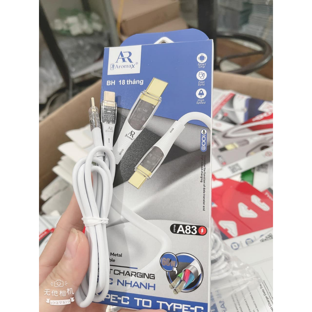 Cáp sạc A83 sạc nhanh báo đèn hở tụ hãng aromax hàng chính hãng bảo hành 18 tháng | Shopee Việt Nam
