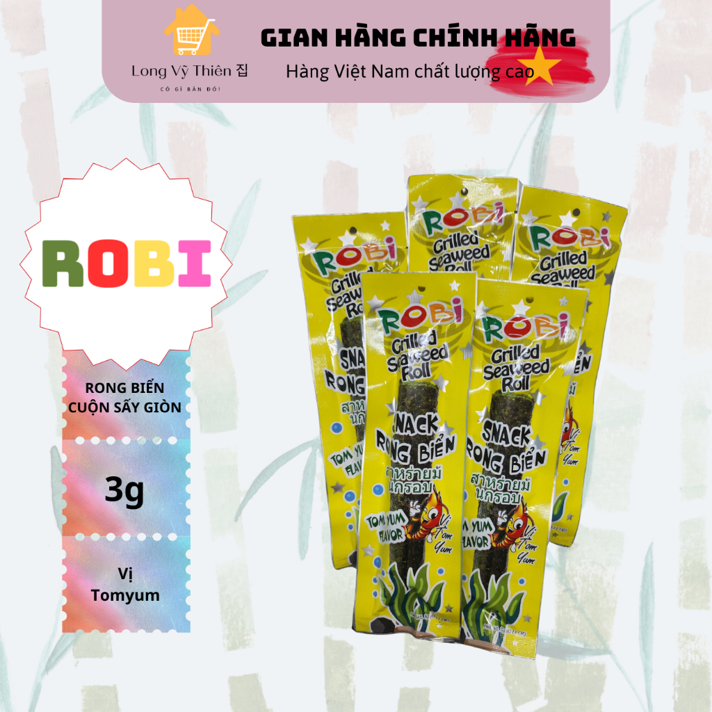 [ Combo 30+10 ] Snack Rong Biển ăn liền ROBI (3g/ 4g) | Shopee Việt Nam
