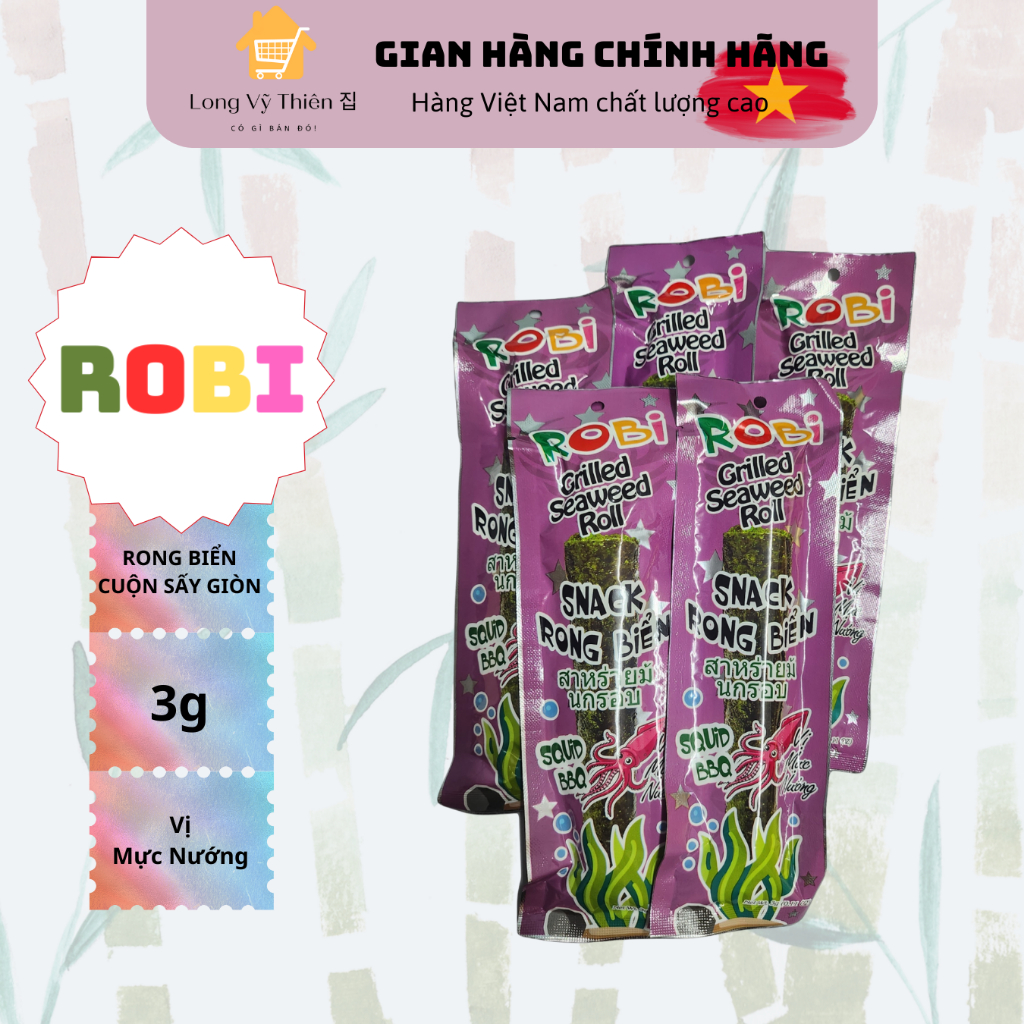 [ Combo 30+10 ] Snack Rong Biển ăn liền ROBI (3g/ 4g) | Shopee Việt Nam