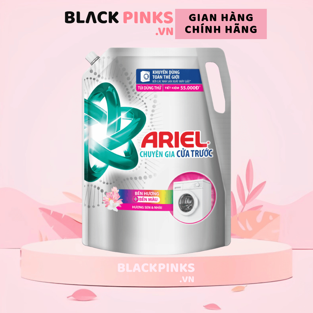 Nước giặt Ariel chuyên gia cửa trước hương sen nhài túi 1.55kg/2.3kg/3.05kg/3.7kg | Shopee Việt Nam