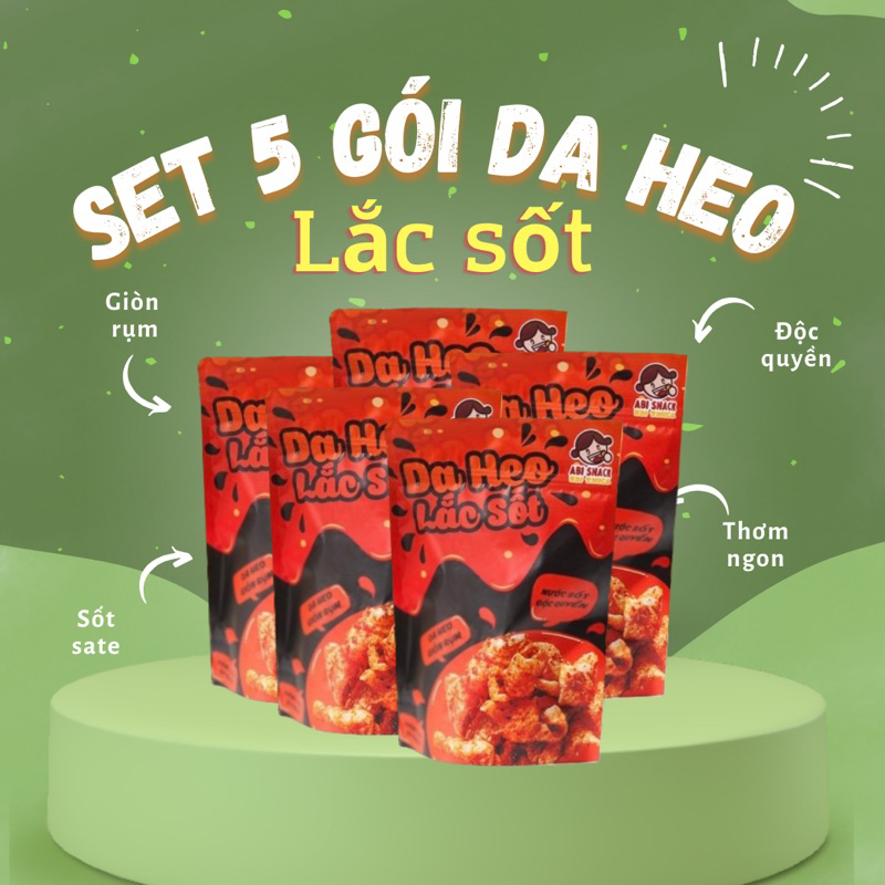 [Chính hãng] Set 5 gói da heo lắc sốt _ Abi snack | Shopee Việt Nam