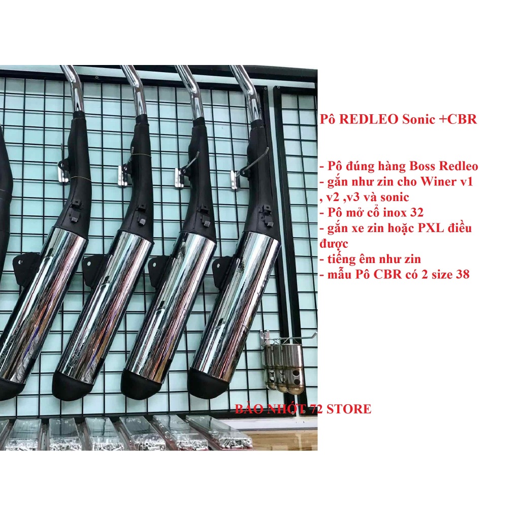 Pô Redleo Sonic zin và PXL chính hãng Boss , gắn winer các đời | Shopee ...