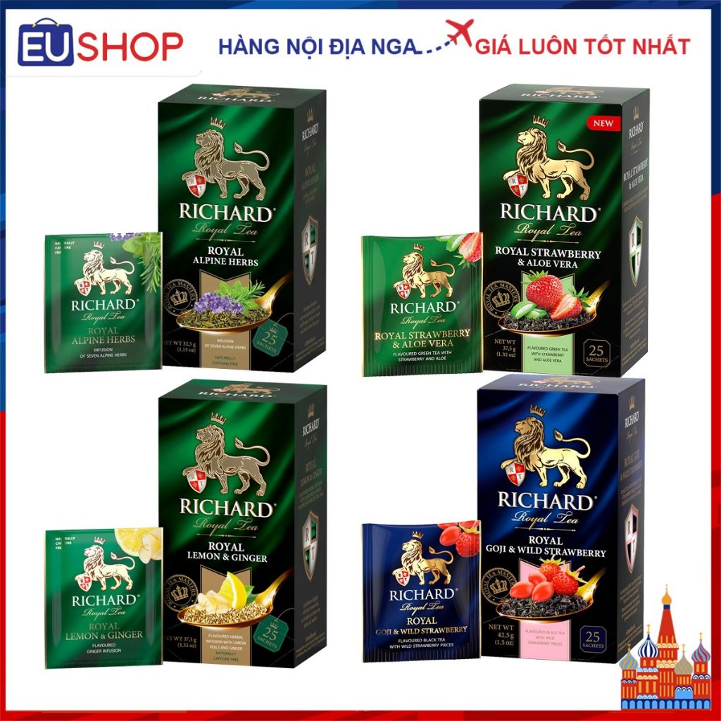 Trà hoa quả Richard Châu Âu, hộp 25 gói | Shopee Việt Nam